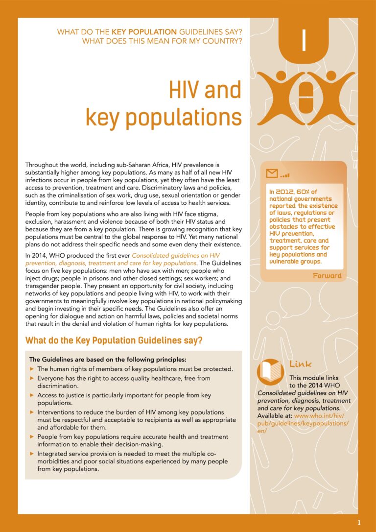 Community Guide Module I: HIV and Key Populations – GNP+