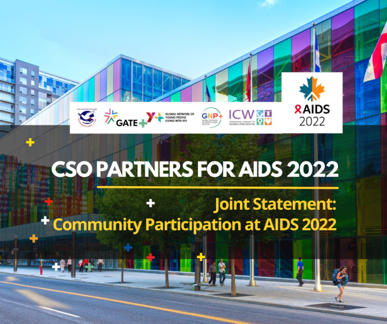 CSO Partners for AIDS 2022 – Joint Statement: Community Participation ...