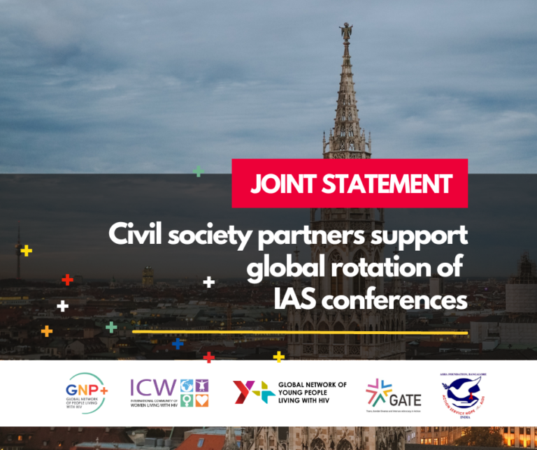 Civil society partners support global rotation of IAS conferences – GNP+